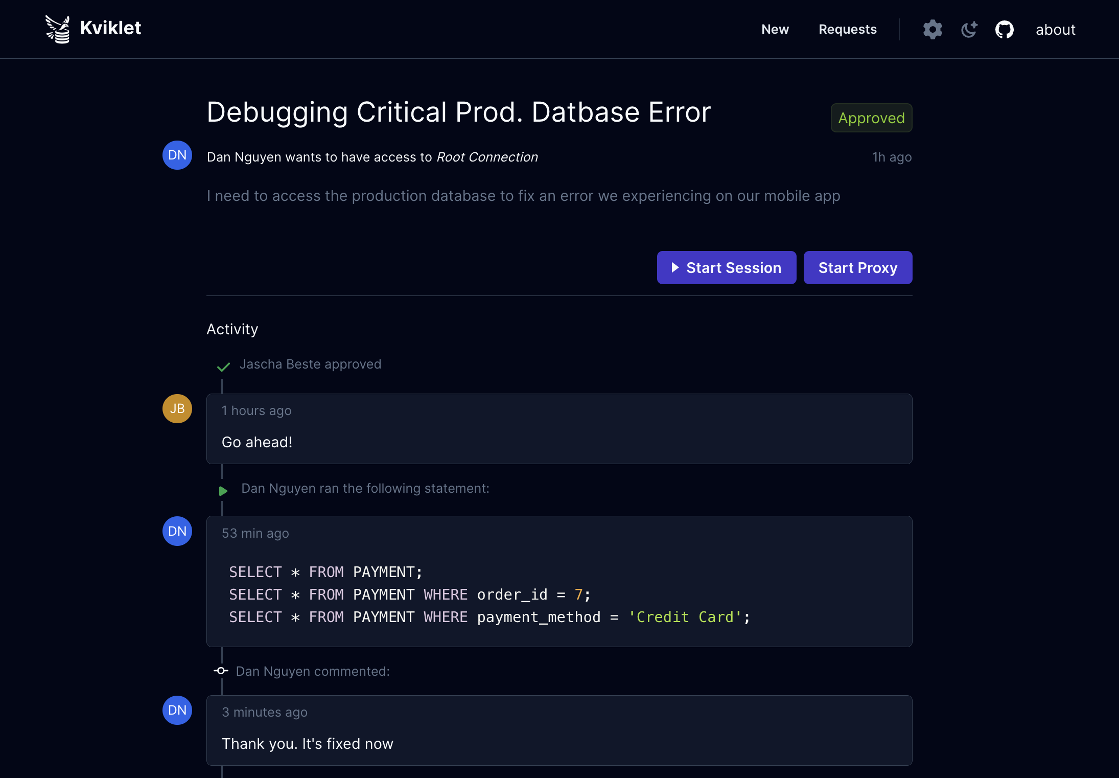 App screenshot shows data access request form and approval workflow
